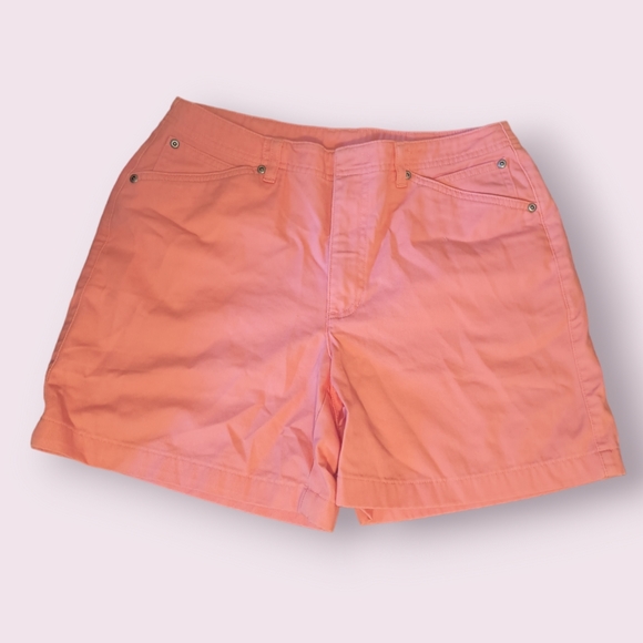 Liz Claiborne | Shorts | Liz Claiborne Lizwear Jean Pastel Coral Cotton ...